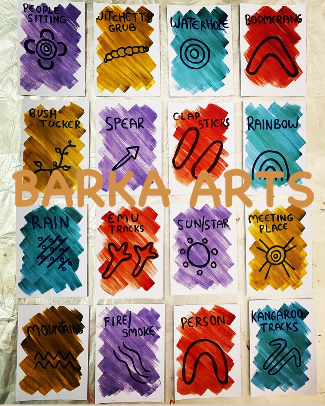 93. Aboriginal Symbol Flash Cards – Barka Arts