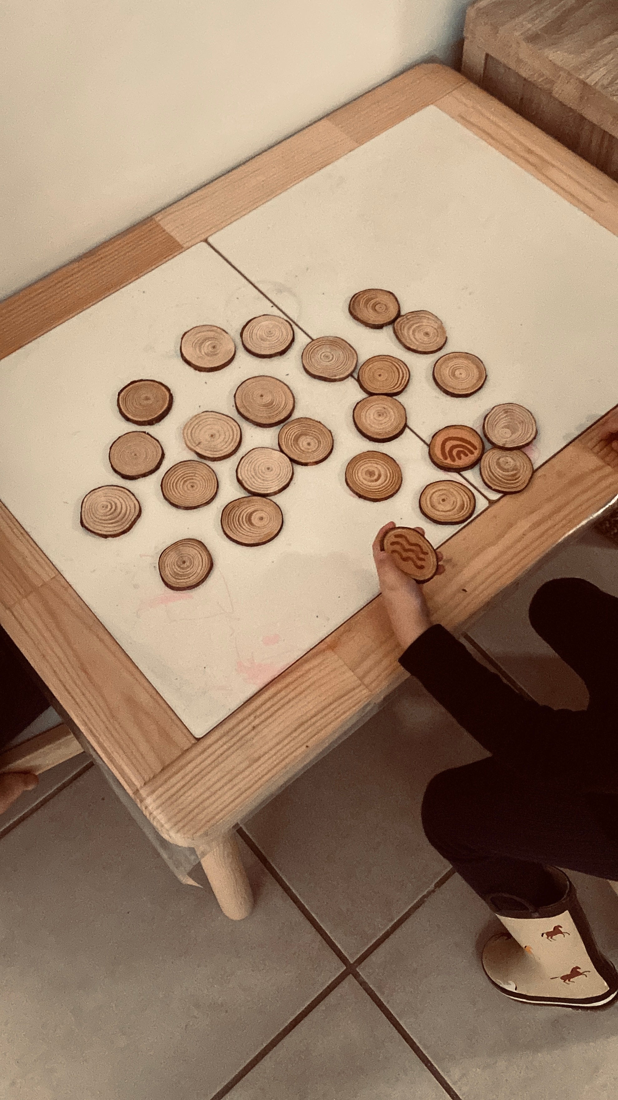 1. Wooden Symbol Disc Game – Barka Arts