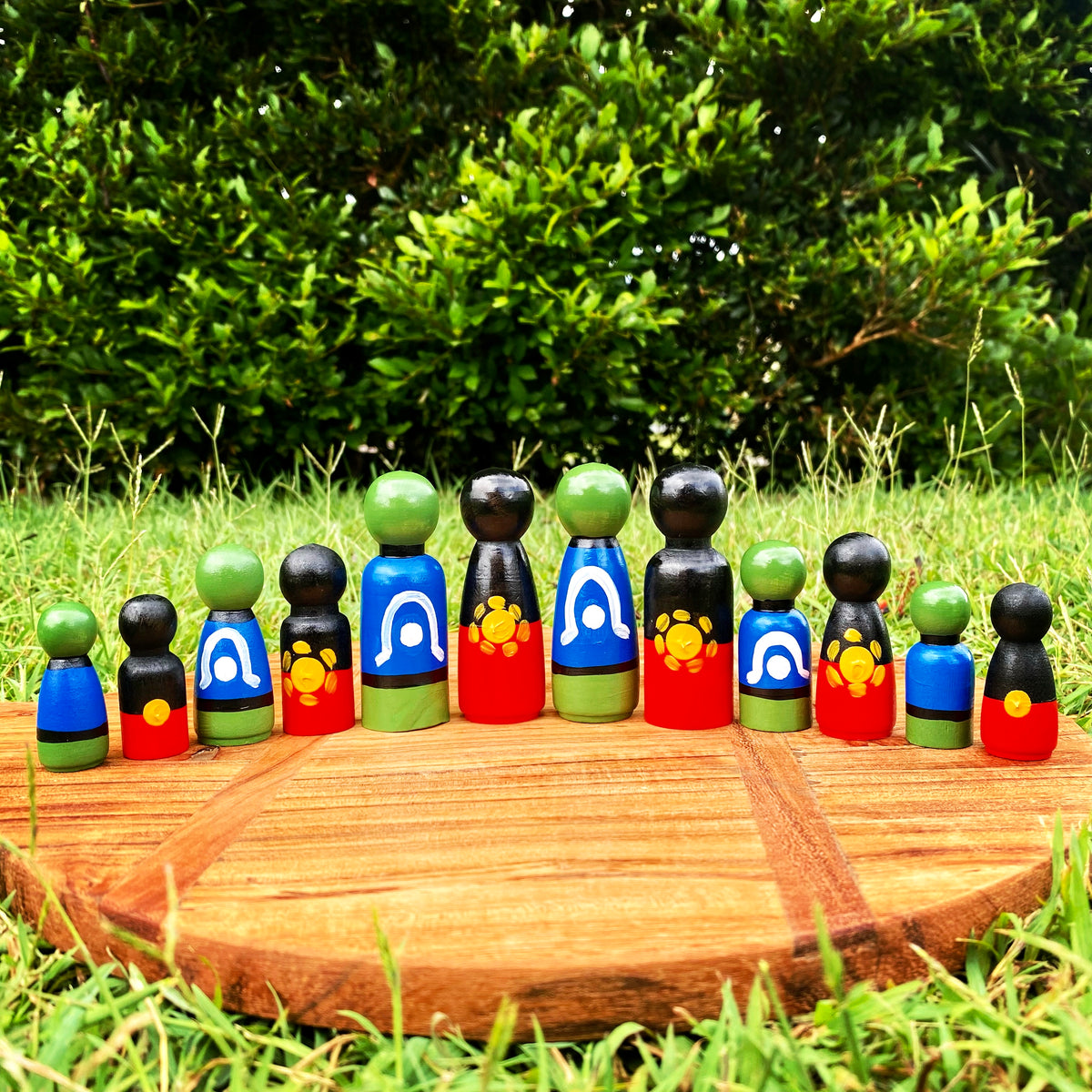 1. Double Flag Peg Dolls Set – Barka Arts